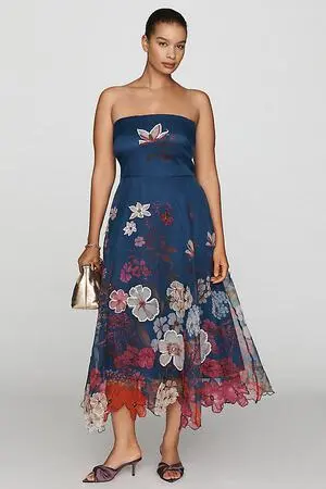 Maeve Floral Chiffon Midi Dress