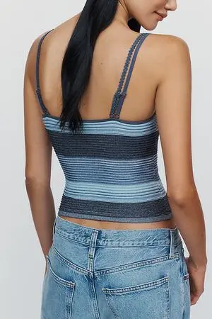 LYREBIRD Sparkle Tank Top - Blue Pattern