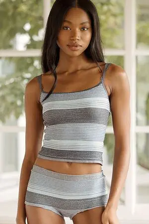 LYREBIRD Striped Hipsters - Blue Pattern
