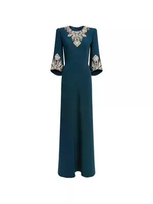Jenny Packham Ice Cascade Embellished Gown - Blue