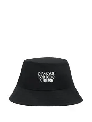 AMI Paris Embroidery Bucket Hat - Black