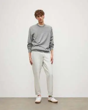 Johnstons Of Elgin Classic Cashmere Crew Jumper - Grey