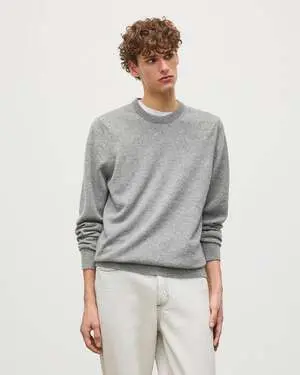 Johnstons Of Elgin Classic Cashmere Crew Jumper - Grey