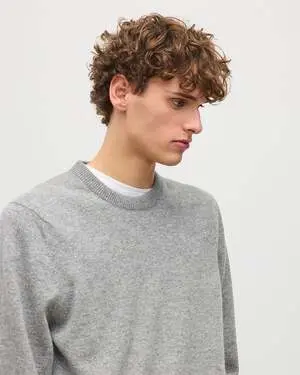 Johnstons Of Elgin Classic Cashmere Crew Jumper - Grey