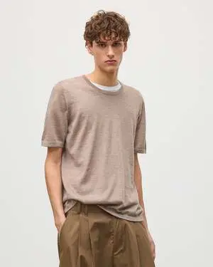 Johnstons Of Elgin Boyd Light Superfine Cashmere T-shirt - Brown