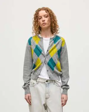 Johnstons Of Elgin Clan Argyle Cashmere Cardigan
