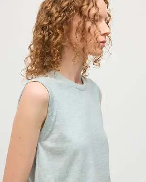 Johnstons Of Elgin Iris Light Classic Cashmere Tank - Green