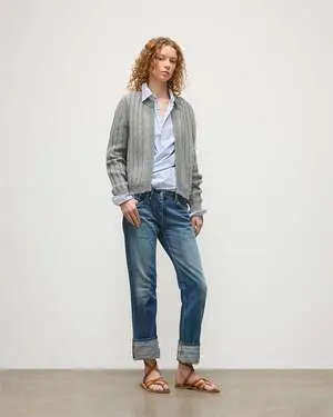 Johnstons Of Elgin Lecht Cashmere Crew Cardigan - Grey