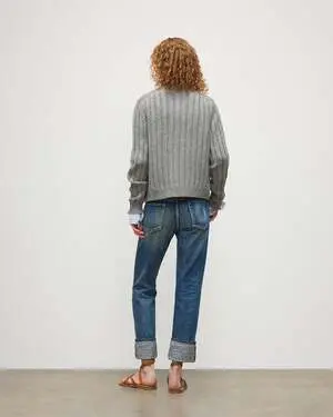 Johnstons Of Elgin Lecht Cashmere Crew Cardigan - Grey