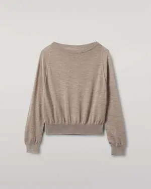 Johnstons Of Elgin Finola Superfine Cashmere Jumper - Brown