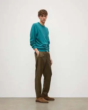 Johnstons Of Elgin Rory Classic Cashmere Crew Jumper - Green