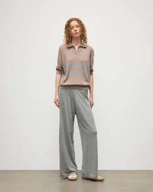 Johnstons Of Elgin Coira Superfine Cashmere Polo Shirt - Brown