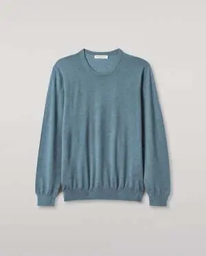 Johnstons Of Elgin Fin Superfine Cashmere Jumper - Blue