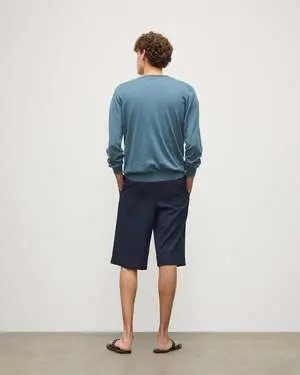 Johnstons Of Elgin Fin Superfine Cashmere Jumper - Blue
