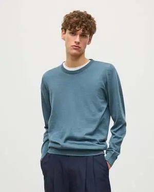 Johnstons Of Elgin Fin Superfine Cashmere Jumper - Blue