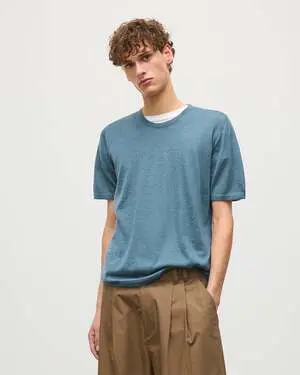 Johnstons Of Elgin Boyd Superfine Cashmere T-shirt - Blue