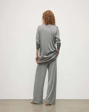 Johnstons Of Elgin Elise Long Superfine Cashmere Jumper - Grey