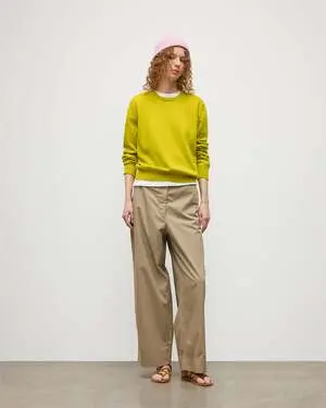 Johnstons Of Elgin Lunan Classic Crew Jumper - Yellow