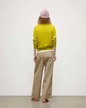 Johnstons Of Elgin Lunan Classic Crew Jumper - Yellow