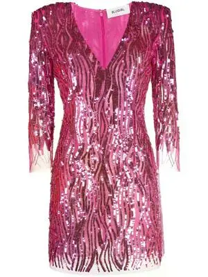 BLUGIRL Sequined V-neck Mini Dress
