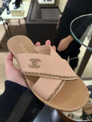 Chanel Calfskin Mule - Beige
