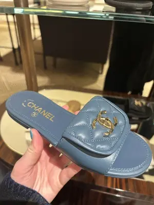 Chanel Quilted Sandal - Blue
