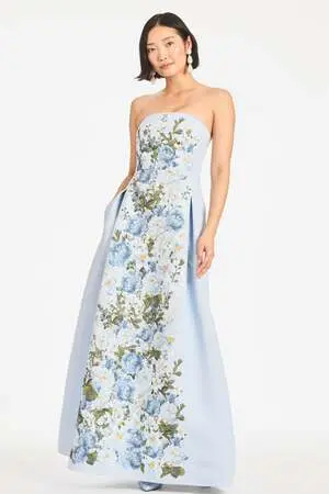 Sachin & Babi Larisa Gown - Sky Blue Cascade