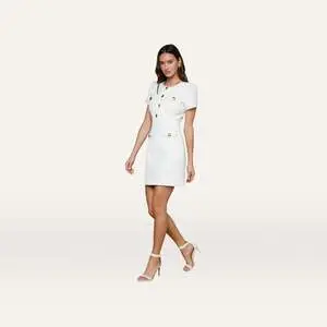 L'Agence Cori Mini Dress - White