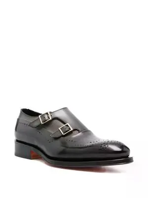 Santoni Buckle-detail Monk Shoes