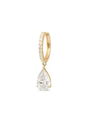 PERSEE 18k Yellow Iris Diamond Single Hoop Earring - Gold