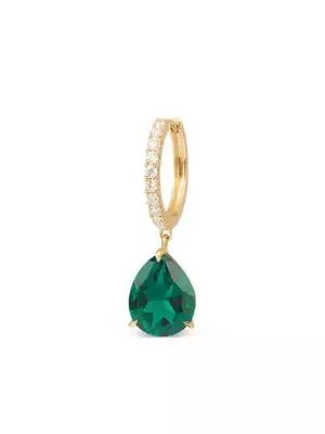 PERSEE 18k Yellow Iris Emerald And Diamond Single Earring - Gold