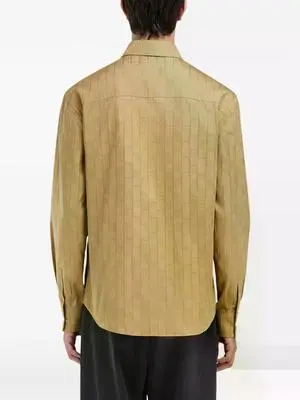 FERRAGAMO Monogram Sport Shirt - Neutrals