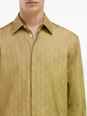 FERRAGAMO Monogram Sport Shirt - Neutrals