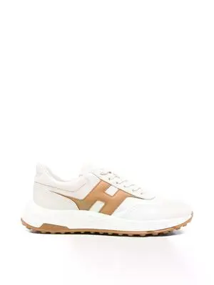 Hogan H-appliqué Leather Sneakers - Neutrals
