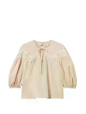 TWINSET Lace-panelling Blouse - Neutrals