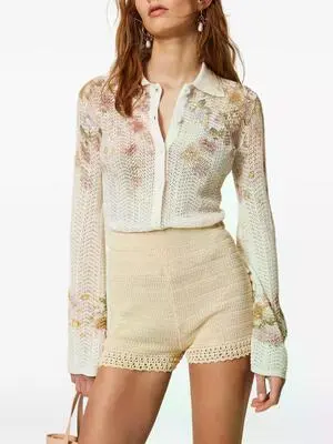 TWINSET Floral Knitted Shirt