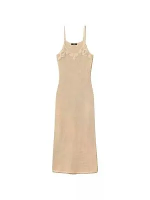 TWINSET Floral-appliqué Dress - Neutrals