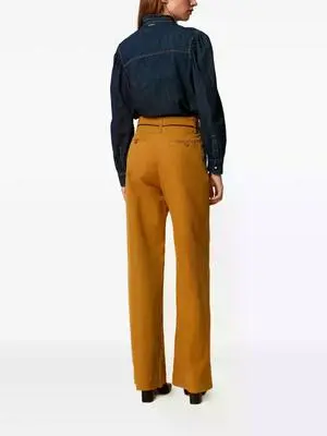 TWINSET Pleated High-waisted Trousers - Brown