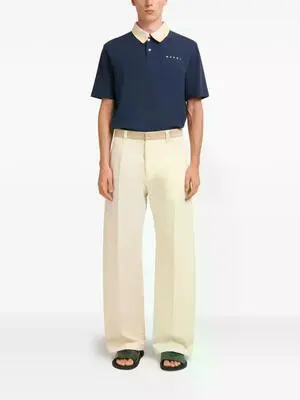 Marni Belt-loop Logo-patch Trousers