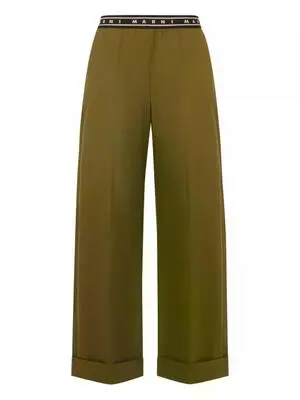 Marni Logo Trousers - Green