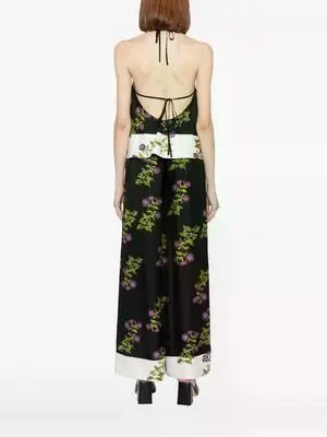 Cynthia Rowley Floral-print Strapless Top - Black