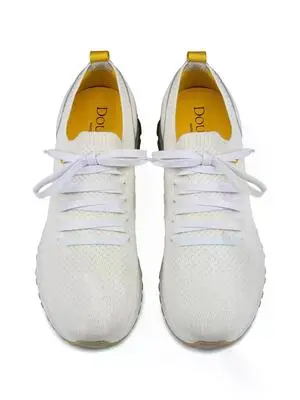 DOUCAL'S Leather Technical Fabric Sneakers