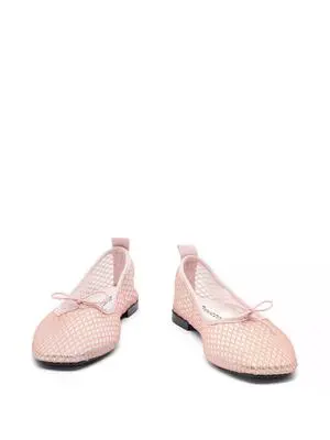Repetto Mesh Ballet Flats With Bow Detail