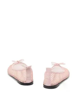 Repetto Mesh Ballet Flats With Bow Detail