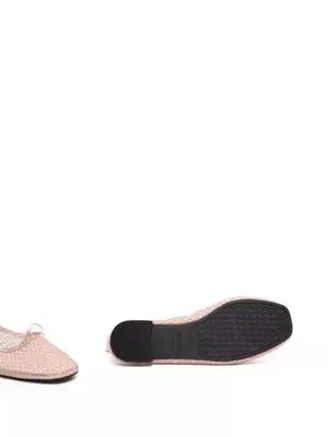 Repetto Mesh Ballet Flats With Bow Detail
