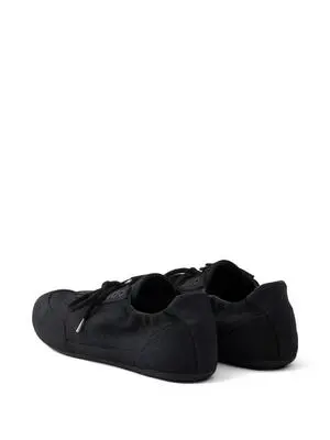 Prada Collapse Canvas Sneakers - Black