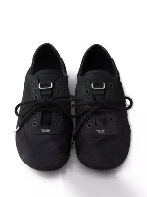 Prada Collapse Canvas Sneakers - Black
