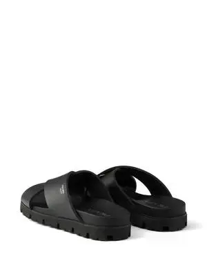 Prada Crisscross Rubber Slides
