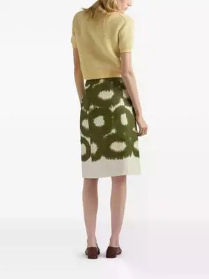 Prada Printed Canvas Straight Skirt