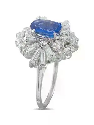 LB EXCLUSIVE Sapphire And Diamond Platinum Ring